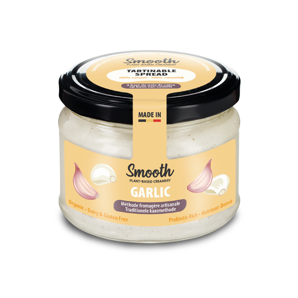 SMOOTH PLANT-BASED CREAMERY | VEGAN SPREAD | GARLIC | Nature Snacks
